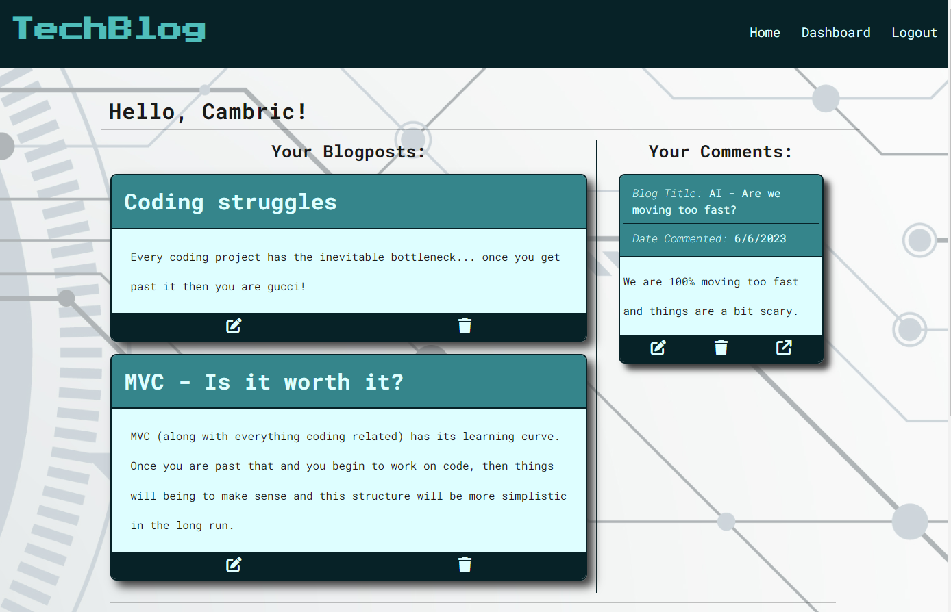 Cambric Moye's Portfolio